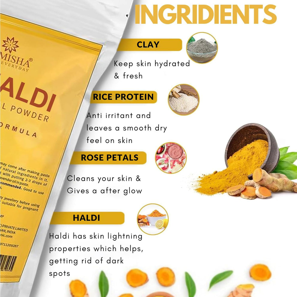 Haldi Hair Removal Powder 100gm Samisha Organic