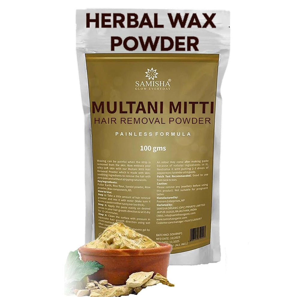 Multani Mitti Hair Removal Powder - 100gm – Samisha Organic