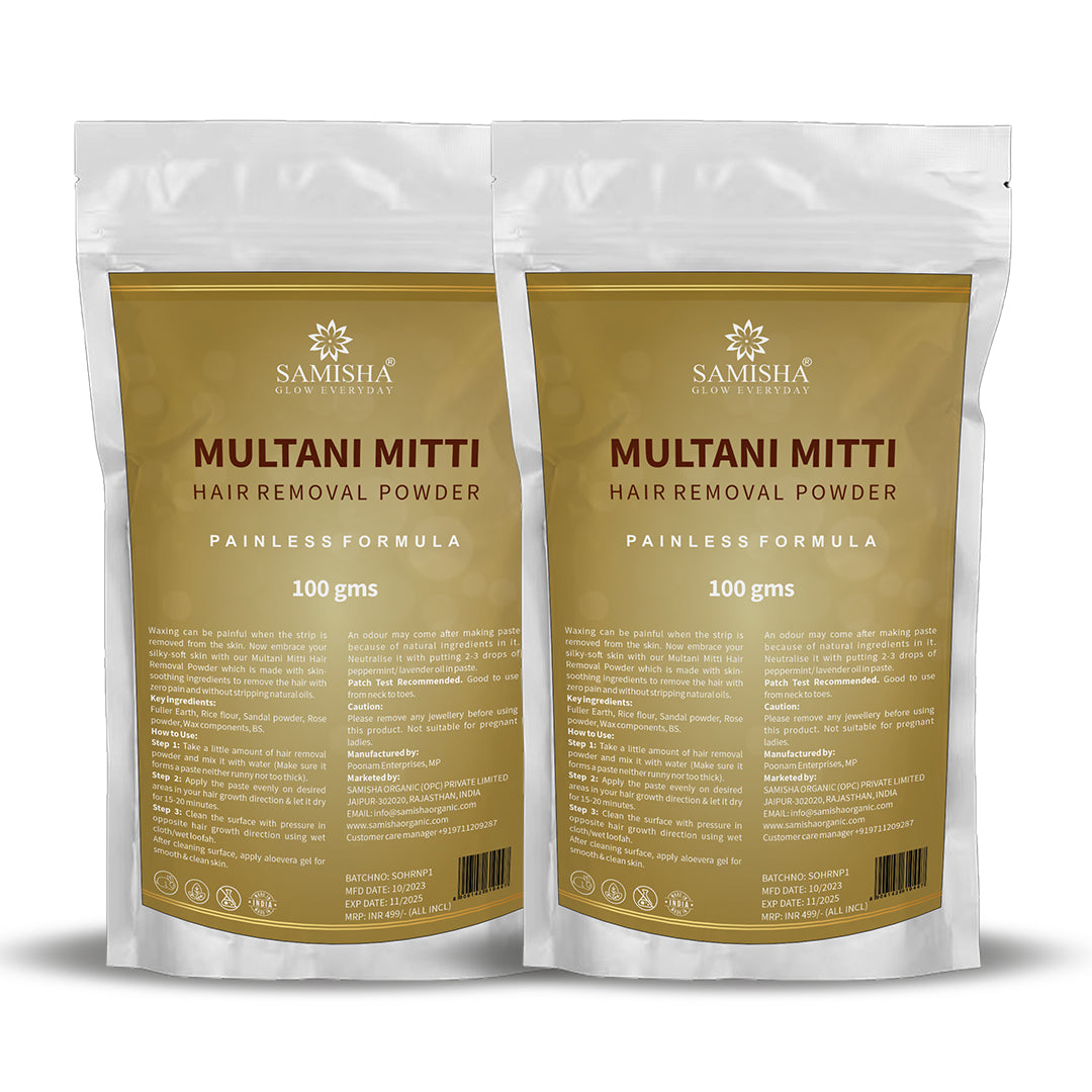 Multani Mitti Hair Removal Powder - 100gm – Samisha Organic